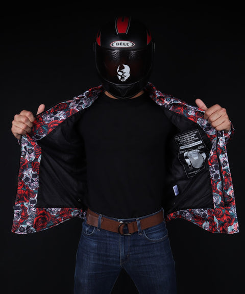 Road Armor™ Protective Biker Shirt - Mesh Plaid Flannel Shell, Kevlar ...